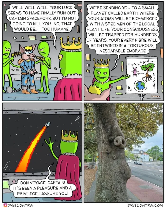40 Darkly Absurd Cartoons by Dave Contra to Spin Your Mind