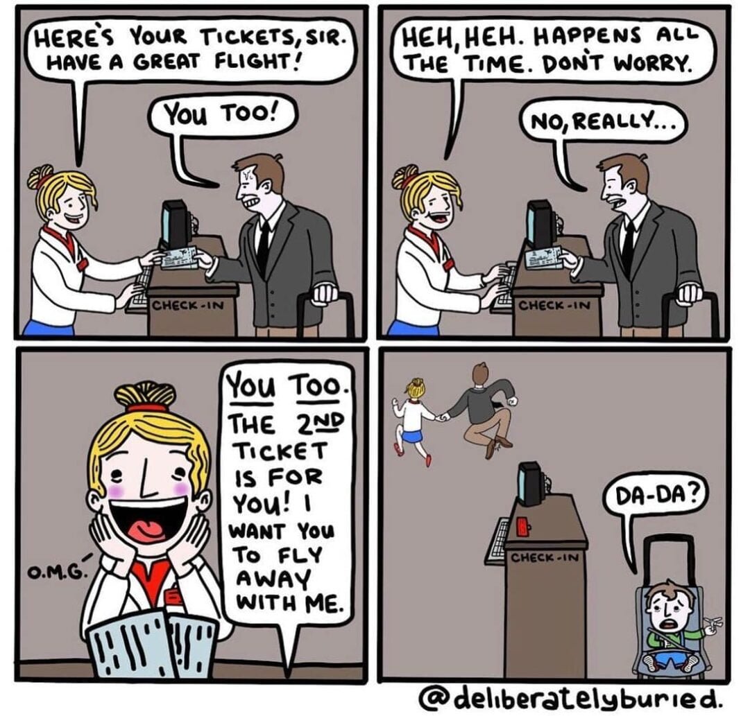 42 Unexpected Humor comic strips by Deliberately Buried Comics